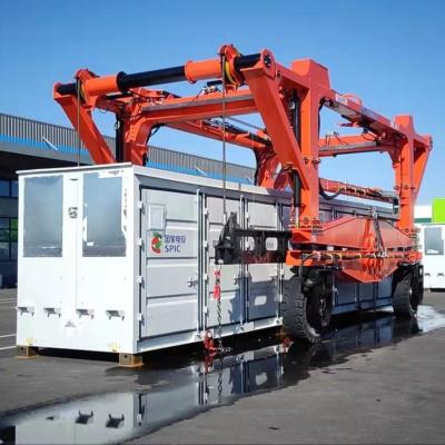 China 60T Industrial Straddle Carrier for Oversized Loads - 60 Ton Capacity Heavy-Duty Container Handler for sale