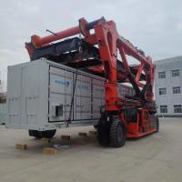 China SPEO Industrial Straddle Carrier - 60 Ton Capacity Orange Port Container Crane Truck for Steel Factories for sale