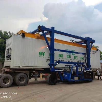 China Customized Industrial Straddle Carrier Crane 60 Ton Capacity 7km/h Speed for Low Doorway Factories for sale