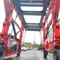China 40T Industrial Straddle Carrier with Remote Control - 7km/h Unloaded Speed, 3km/h Loaded Capacity for sale
