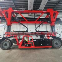 China 80T Electric Straddle Carrier Truck 7km/h 3km/h Speed for Heavy Load Container Handling for sale