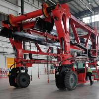 China 80T Electric Straddle Carrier Truck 7km/h 3km/h Speed for Heavy Load Container Handling for sale