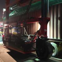 China 40T Mobile Straddle Carrier Container Crane with 3300mm Inner Width and 7000mm Turning Radius for Over Height OT Containers for sale