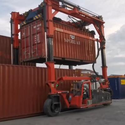 China SPEO 35T Container Straddle Carrier with 3200mm Inner Width for 20ft 40ft 45ft Container Handling for sale