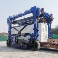 China 50T Electric Straddle Carrier Container Handling Vehicle with Zero Emissions and 4-Container Stacking Height for sale