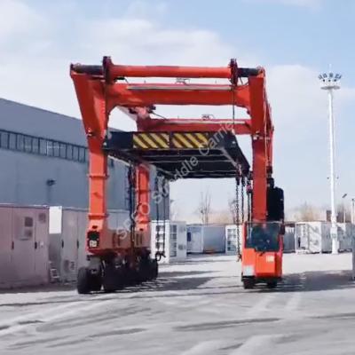 China SPEO 60T Straddle Carrier Crane for Container Handling with 60 Ton Lifting Capacity and Multi-Directional Movement for sale
