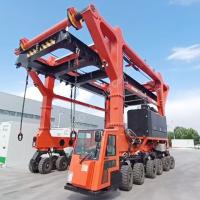 China SPEO Electric Container Straddle Carrier - Zero Emissions Container Handling Vehicle with 4-High Stacking Capacity for sale
