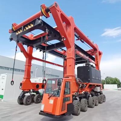 China SPEO Electric Container Straddle Carrier - Zero Emissions Container Handling Vehicle with 4-High Stacking Capacity for sale