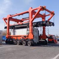 China SPEO Electric Container Straddle Carrier - Zero Emissions Container Handling Vehicle with 4-High Stacking Capacity for sale