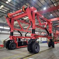 China 80T Container Straddle Crane with 129kw Cummins Engine and 12000mm Turning Radius - Mobile Gantry Truck for sale