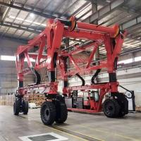 China 80T Container Straddle Crane with 129kw Cummins Engine and 12000mm Turning Radius - Mobile Gantry Truck for sale
