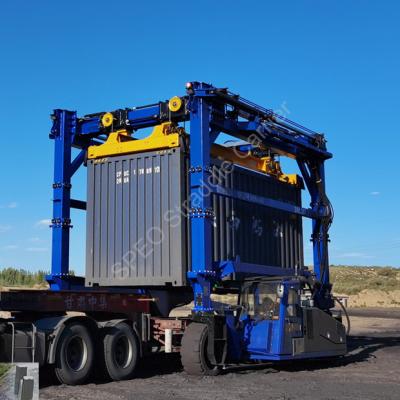China SPEO 35 Ton Straddle Carrier Crane for Port Container Handling with 60 Ton Maximum Capacity for sale