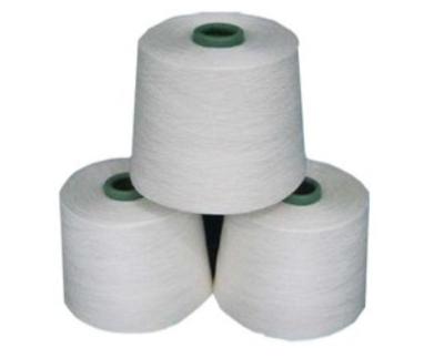 China 30 / 1 High Tenacity Spun Polyester Knitting Yarn Raw White 100% Virgin Polyester for sale