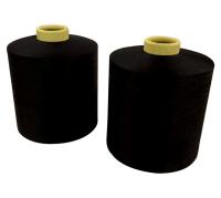 China Dope Dyed Black 100D/36F Eco-Friendly Polyester Filament Yarn for Sewing and Weaving for sale