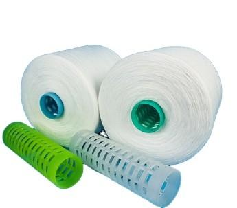 China 40s/2 100% Polyester Core Spun Yarn raw white industrial polyester yarn for sale