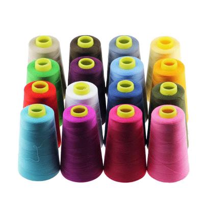 China In Stock Wholesale Solid Color Dyed Spun 100% Polyester Yarn With Different Colors 40/2 Polyester Sewing Thread for sale