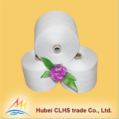 China Single Twist Polyester Core Spun Yarn , Polyester Weaving Yarn Less Broken Ends for sale