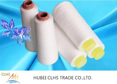 China 100% Polyester Original White Ring Spun Yarn For Sewing Garment for sale