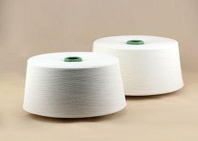 China Fine Tenacity Raw White Polyester Yarn Perfect For Knitting And Weaving for sale