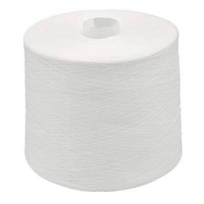 China 20/2, 30/2, 40/2 knot-less Raw White 100% Polyester Core Spun Yarn Price for sale