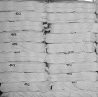 China Raw White 100% Polyester Ring Spun Yarn in S/Z Direction for Weaving and Sewing - 20S/2, 30S/2, 40S/2 for sale