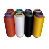 China 100% Polyester Filament Yarn Dope Dyed Black High Tenacity DTY Yarn for Sewing and Weaving for sale