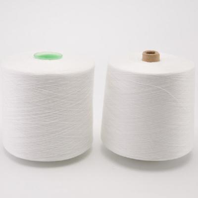 China Raw White 100% Polyester Spun Polyester Yarn 20S 30S 40S 50S 60S  For Sewing Thread for sale