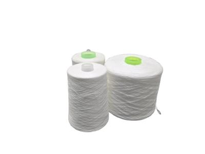 China Ne 20s 20/2 20/3 20/6 Raw White 100% Ring Spun Polyester Yarn Sewing Knitting Garments for sale