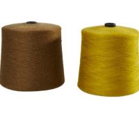 China Yizheng Fiber Black White Blue Colors 100% Polyester Ring Spun Dyed Yarn Price for sale