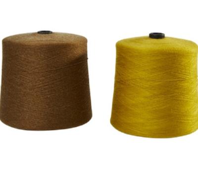 China Yizheng Fiber Black White Blue Colors 100% Polyester Ring Spun Dyed Yarn Price for sale
