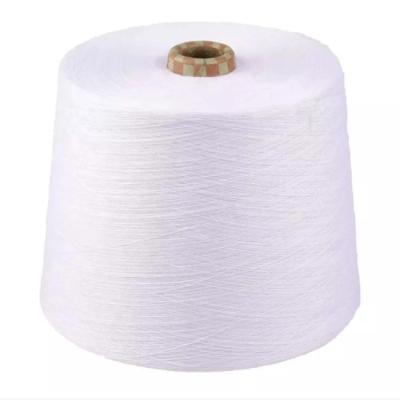 China Optical White Ring Spun Polyester Yarn 50 / 2  50 / 3 100% Polyester stable fiber Material for sale