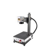 China 20W Portable Fiber Laser Marking Machine with Rotary Worktable and Water Cooling for sale