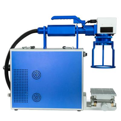 China 20W Portable Fiber Laser Marking Machine 50W 60W 80W Rotary CNC Engraver for sale