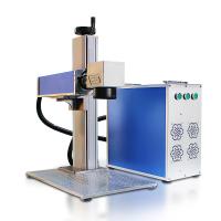 China 45 kg Pulsed Fiber Laser Engraver 20W 50W for Color Marking Stainless Steel Aluminum for sale