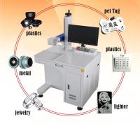 China 20W 50W Pulsed Fiber Laser Marking Machine for Animal Ear Tag Bird Ring Printing for sale