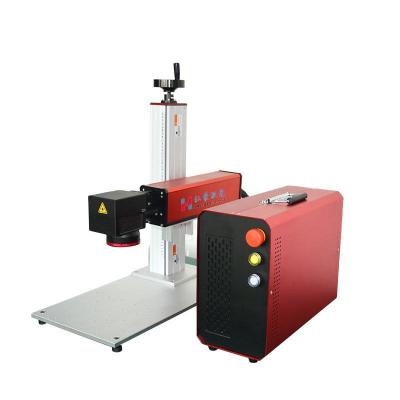 China Bench-Top Fiber Laser Marking Machine 20W Portable Mini UV Laser Engraver for Metal Glass Trophy Coding for sale