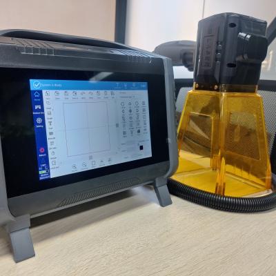 China Mini Portable Fiber Laser Marking Machine 20W 30W for Metal Engraving with Rotary for sale