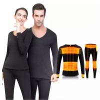 China ODM 5V USB Heated Thermal Underwear Set with 10000mAh Power Bank for Men for sale