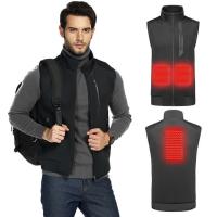 China Electrically Heated Vest with Graphene Heating 5V USB Power Bank 3 Heating Pads for sale