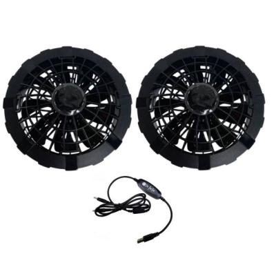 China Outdoor Cooling Vest Fan Wearable 5V 7.4V 12V 4500RPM 3 Speed Adjustable for sale