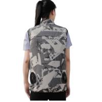 China Zipper Closure Wearable Air Conditioner Cooling Vest Sleeveless Polyester Summer Fan Vest S-4XL for sale
