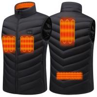 China Battery Heated Vest 5V Waterproof Nylon Fabric Men Women 3 Heating Zones 35-55°C for sale