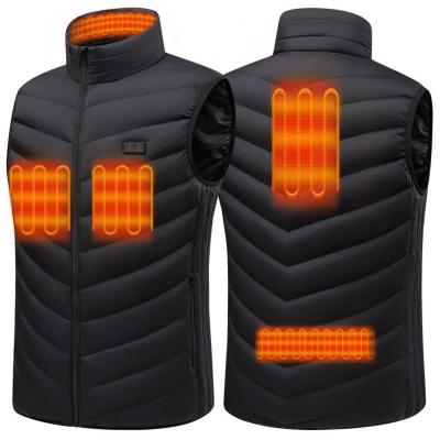 China Battery Heated Vest 5V Waterproof Nylon Fabric Men Women 3 Heating Zones 35-55°C for sale
