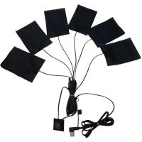China 6 in 1 USB Heating Pads 10x15cm 3 Temperature Levels 50°C Max for Clothing for sale
