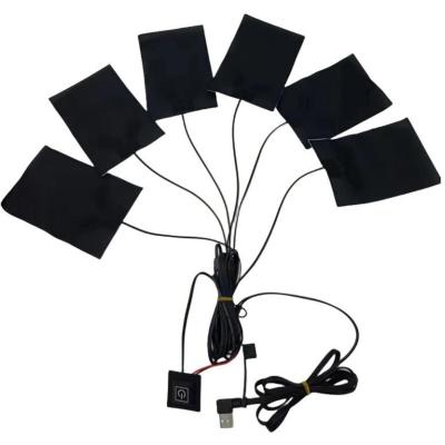 China 6 in 1 USB Heating Pads 10x15cm 3 Temperature Levels 50°C Max for Clothing for sale