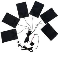 China 6 in 1 Custom USB Heating Pad for Clothes 10x15cm Black 5V with 3 Level Temperature Switch for sale