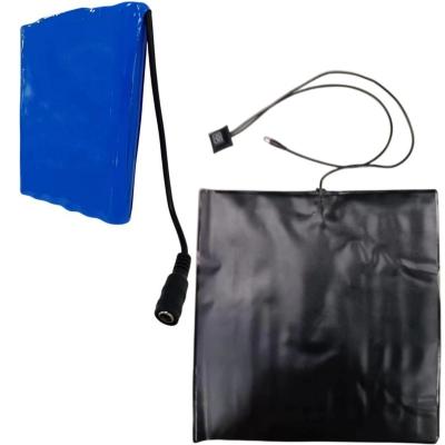 China 12V 10Ah Battery Powered Hot Food Delivery PVC Heating Pad 30x30cm for Pizza Bags for sale
