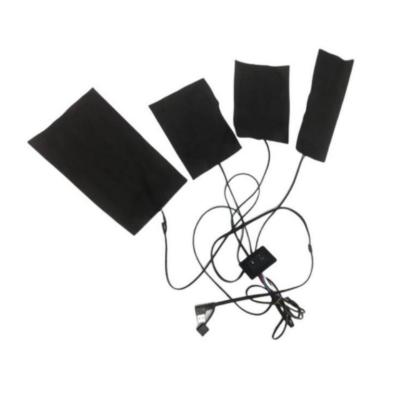 China USB Heated Jacket Pad 4 in 1 Far Infrared 5V Heating Sheet for Clothing for sale