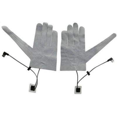 China 5V USB Heated Glove Inserts 3 Temperature Settings 38-55C Composite Fiber Heating Pads for sale