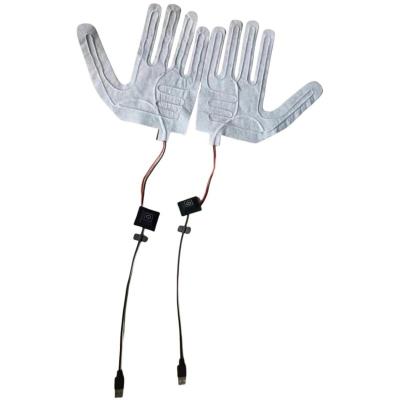 China 5V USB Gloves Heating Pad Three Level Temperature Adjustable 38-55℃ Custom Size for sale